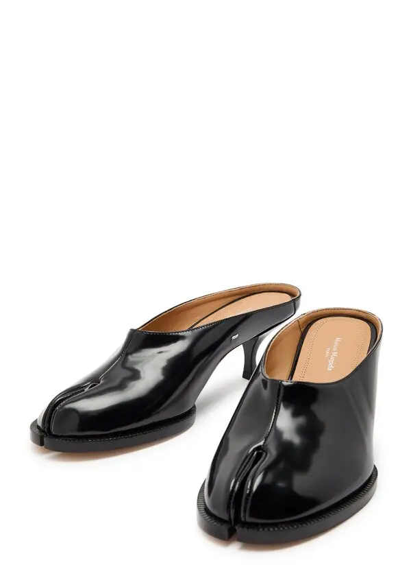 MAISON MARGIELA Tabi City 55 Glossed Leather Mules