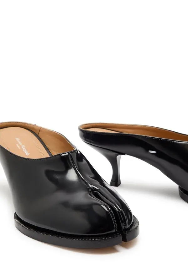 MAISON MARGIELA Tabi City 55 Glossed Leather Mules