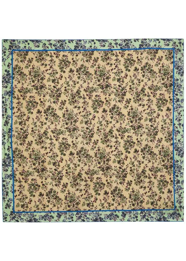 Dries Van Noten Foulard Floral-print Silk Scarf - Multicoloured