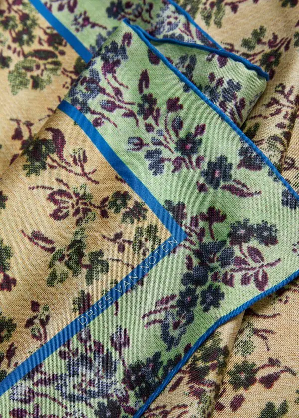 Dries Van Noten Foulard Floral-print Silk Scarf - Multicoloured