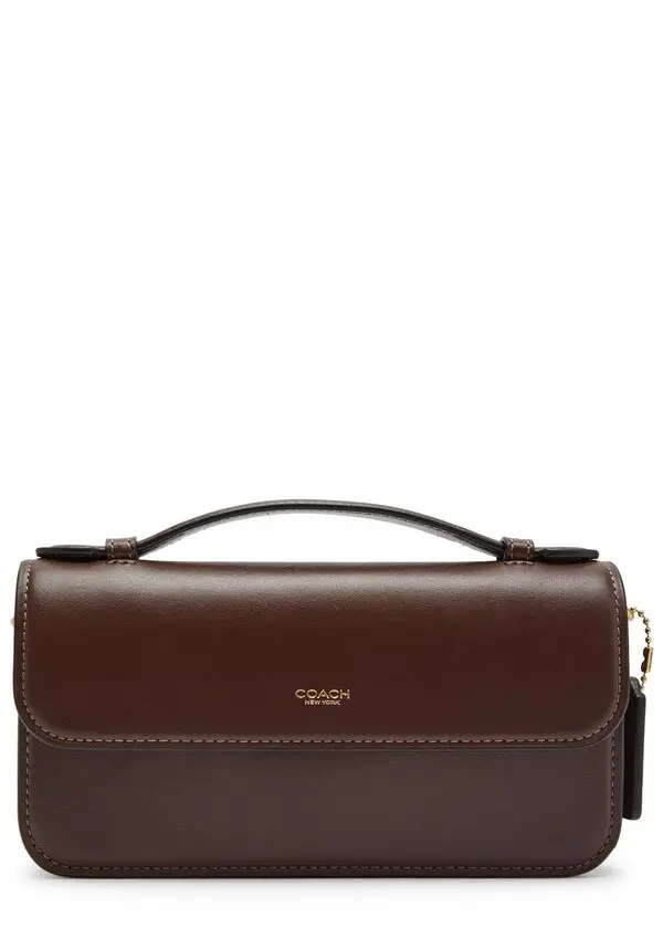 COACH Elora Leather Top Handle Bag - Brown
