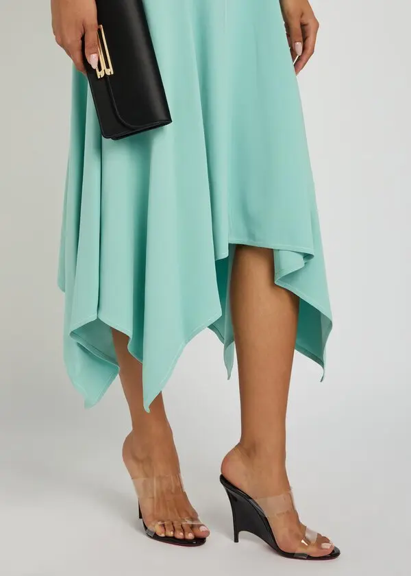 Stella McCartney Asymmetrical Crepe Midi Dress