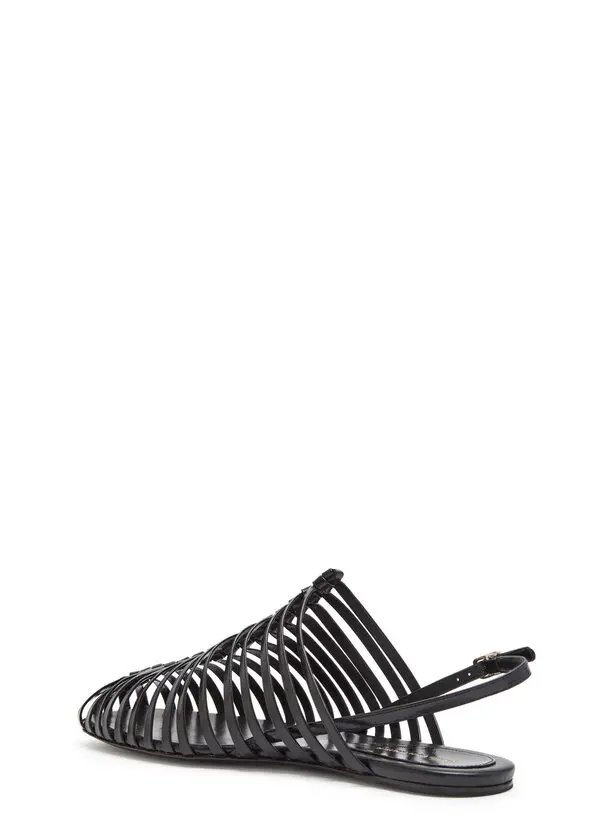 Dries Van Noten Cut-out Leather Flats
