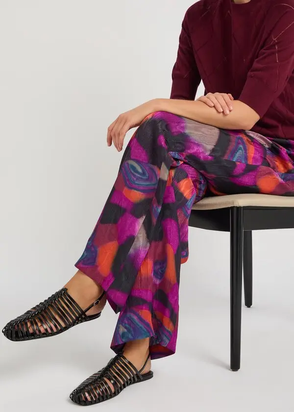 Dries Van Noten Cut-out Leather Flats