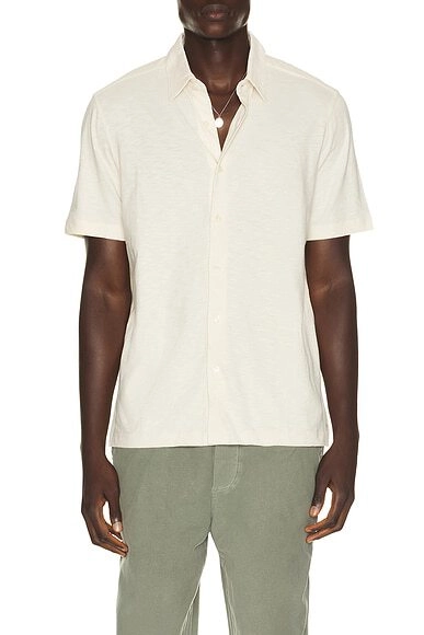 Theory Noran Short Sleeve Shirt - Seashell