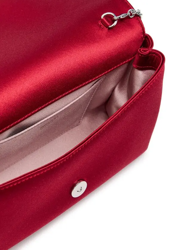 JIMMY CHOO Soft Bow Mini Satin Clutch