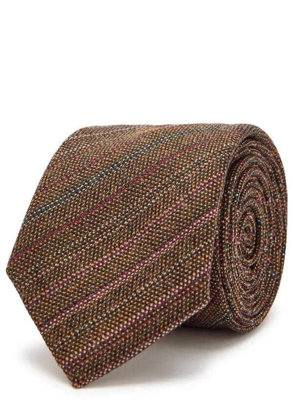 Dries Van Noten Striped Wool Tie