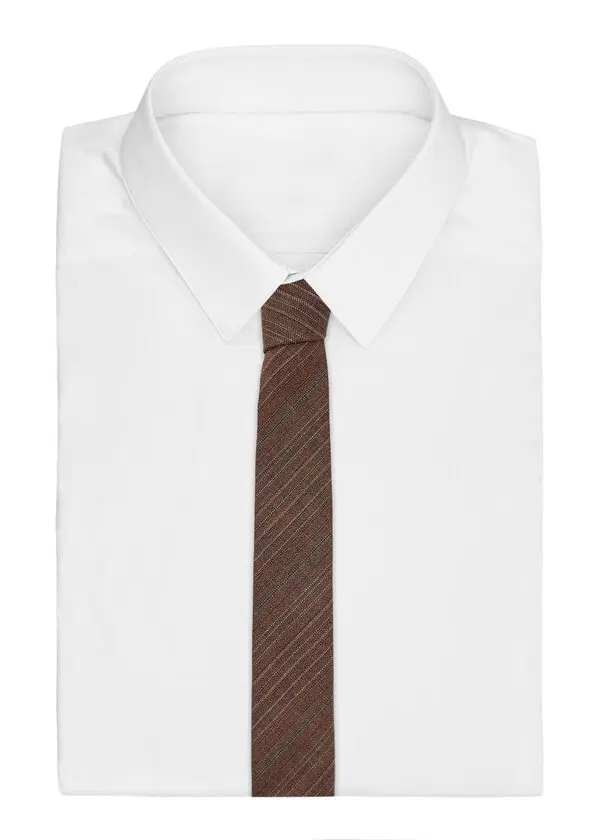 Dries Van Noten Striped Wool Tie