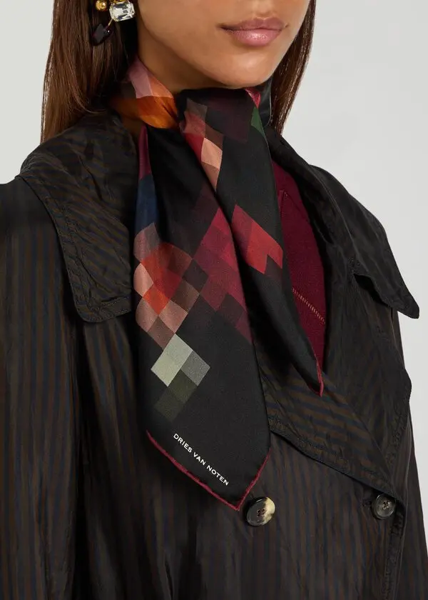 Dries Van Noten Floral-print Silk Scarf