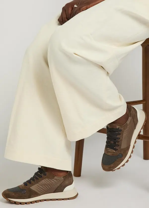 Brunello Cucinelli Panelled Suede Sneakers