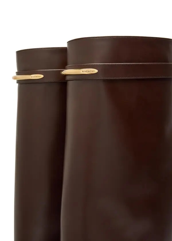 Givenchy Shark 95 Leather Knee-high Boots
