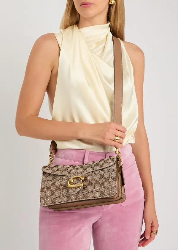 COACH Tabby 26 Embellished Leather Shoulder Bag