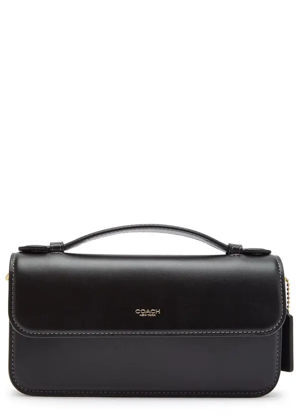 COACH Elora Leather Top Handle Bag - Black