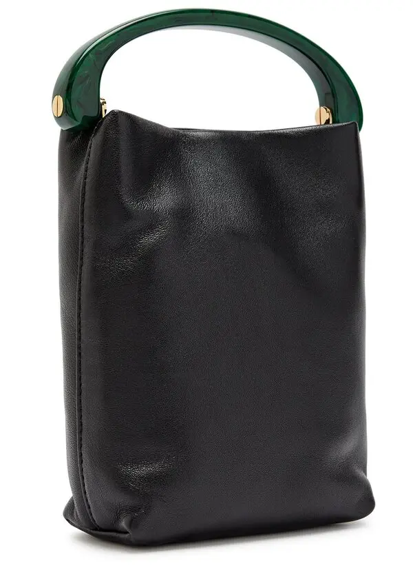 Dries Van Noten Crisp Leather Top Handle Bag