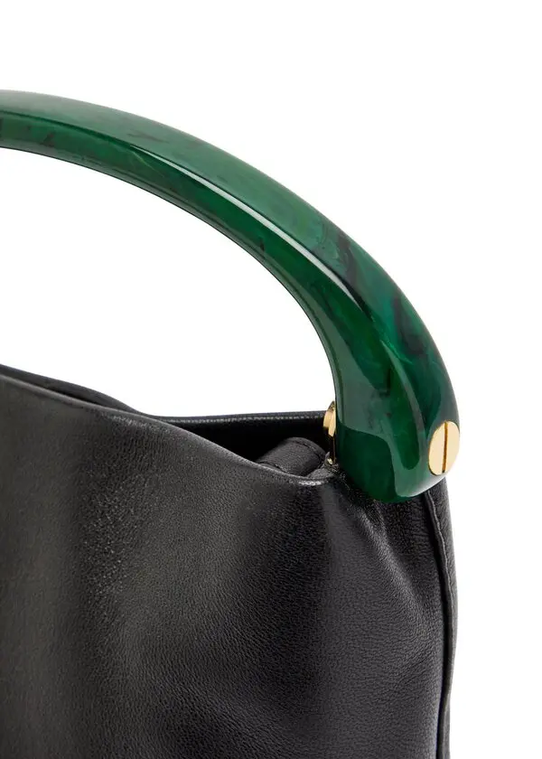 Dries Van Noten Crisp Leather Top Handle Bag