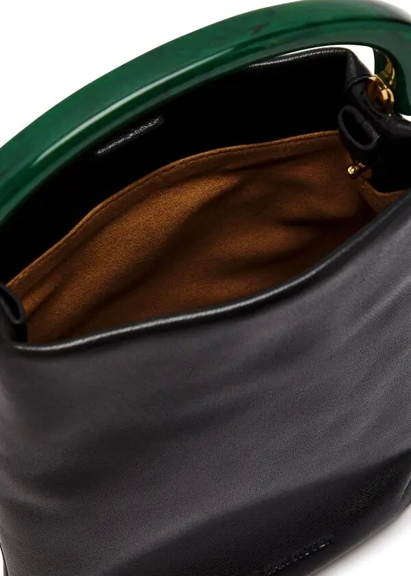 Dries Van Noten Crisp Leather Top Handle Bag