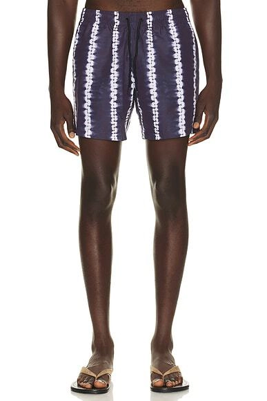 Commas Shibori Stripe Classic Swim Short