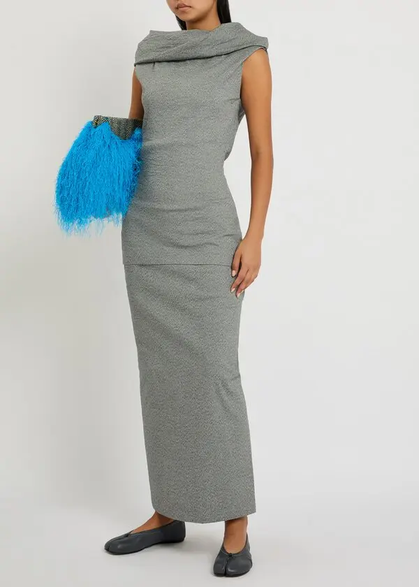 Issey Miyake Sculptured Paper-blend Maxi Skirt