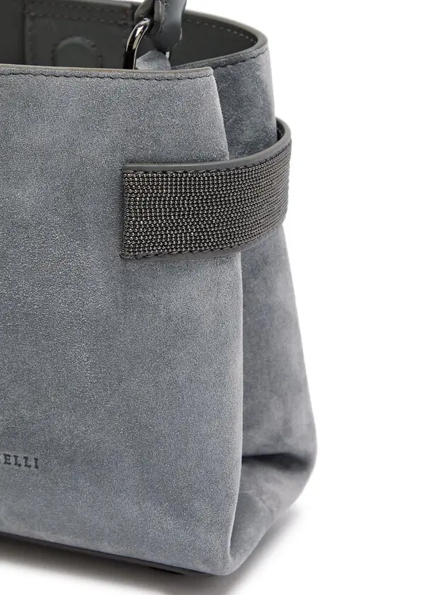 Brunello Cucinelli Suede Top Handle Bag