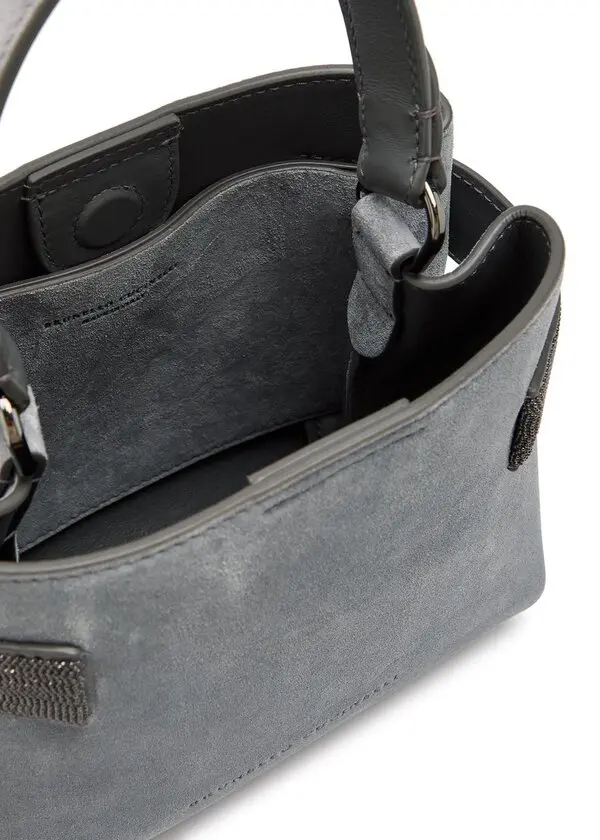 Brunello Cucinelli Suede Top Handle Bag