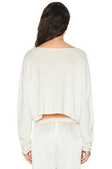 Eterne Cropped Boatneck Top