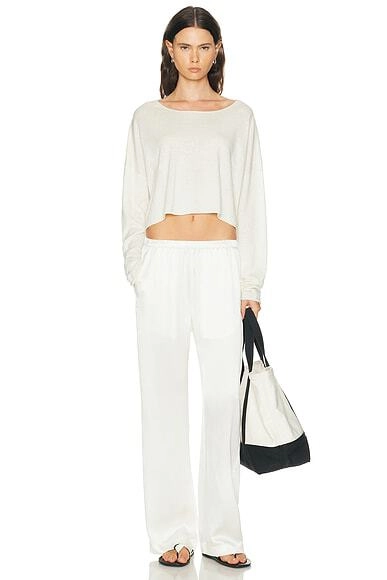 Eterne Cropped Boatneck Top