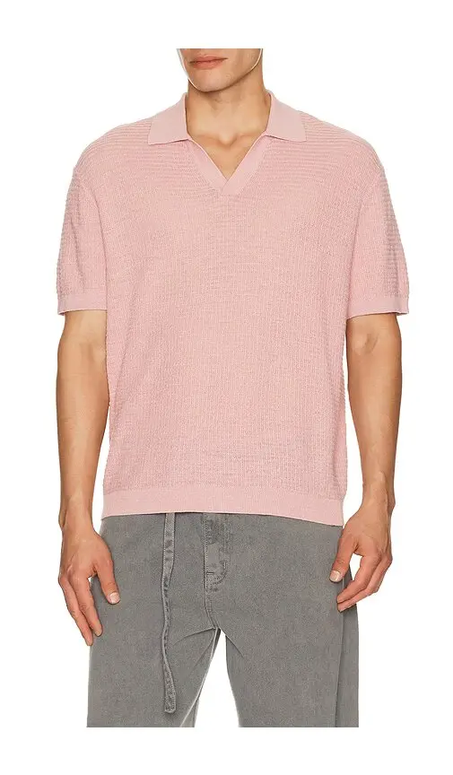 Theory Brenan Pacific Linen Polo In . Also - Blush