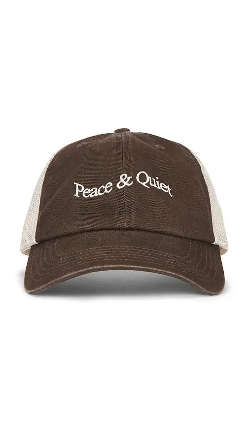 MUSEUM OF PEACE & QUIET Wordmark Trucker Dad Hat - Brown