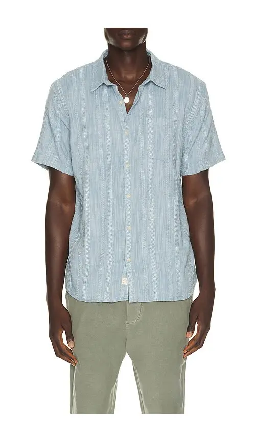 Marine Layer Classic Stretch Selvage Shirt In . Also - Blue