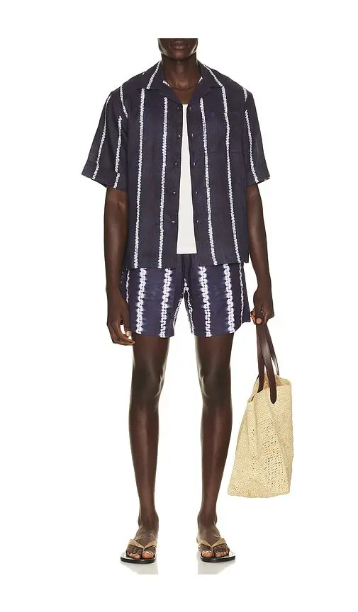 Commas Shibori Stripe Classic Swim Short In . Also