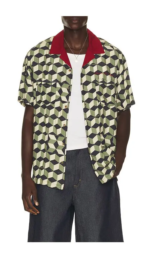 Brixton X Burger She Wrote Short Sleeve Shirt In . Also