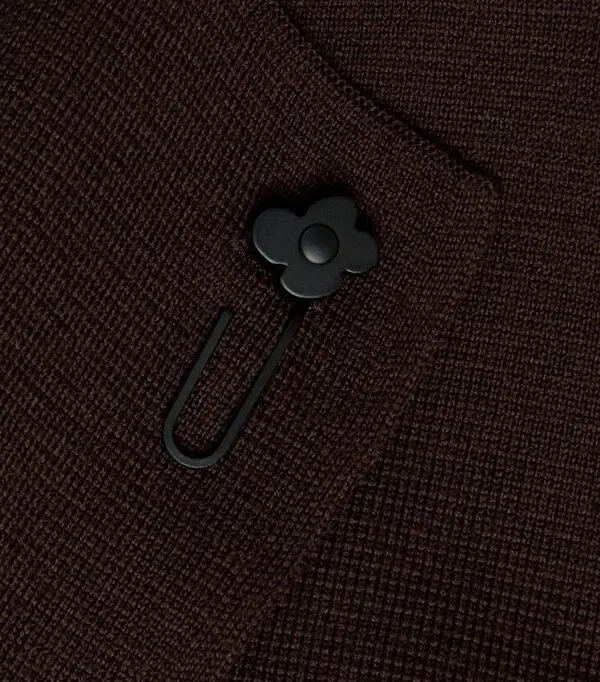 LARDINI Virgin Wool Double-breasted Cardigan