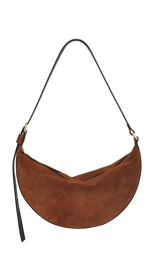 ALLSAINTS Halfmoon Suede Shoulder Bag