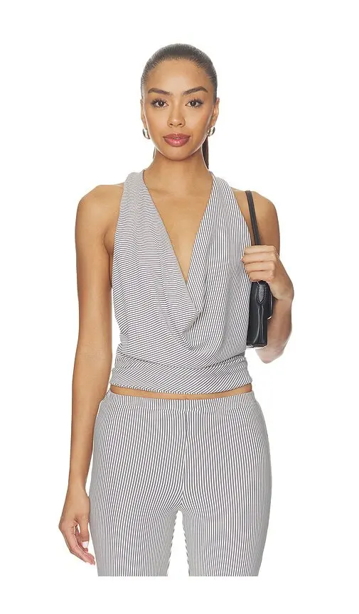 Superdown Libbie Drape Top In . Also - Grey
