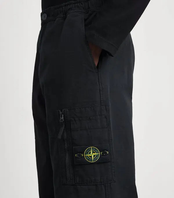 Stone Island Organic Cotton Ripstop Cargo Trousers