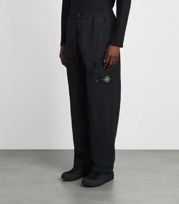 Stone Island Organic Cotton Ripstop Cargo Trousers