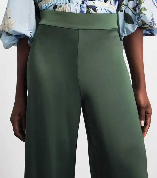 Alice + Olivia Wide-leg Athena Trousers With Lace Inserts
