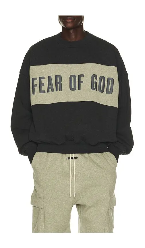 Fear Of God Cropped Relaxed Panelled Sweatshirt In . Also - Grey