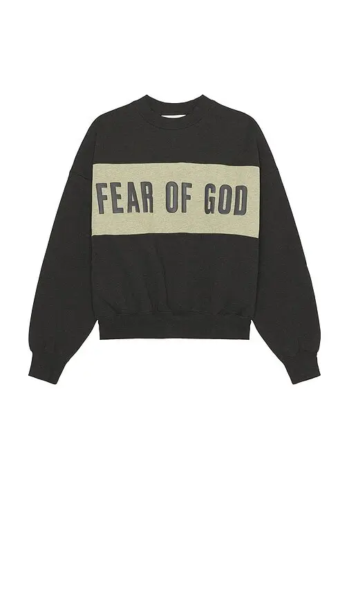 Fear Of God Cropped Relaxed Panelled Sweatshirt In . Also - Grey