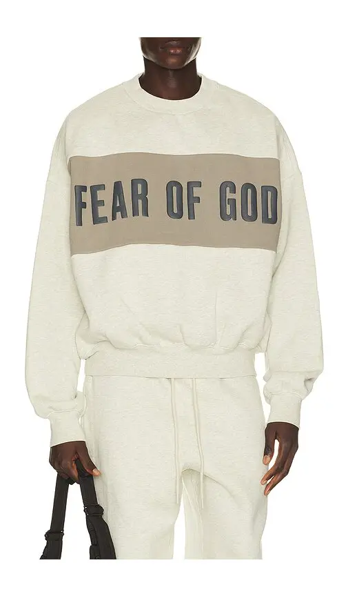 Fear Of God Cropped Relaxed Panelled Sweatshirt