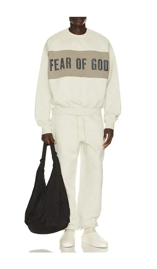 Fear Of God Cropped Relaxed Panelled Sweatshirt