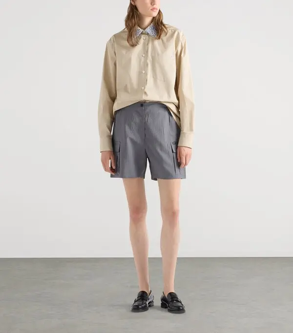 Prada Virgin Wool-mohair Shorts