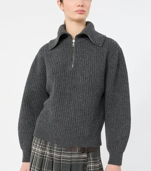 Max Mara Virgin-wool Quarter-zip Sweater