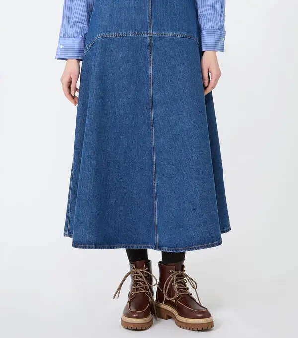 Max Mara Denim Midi Skirt