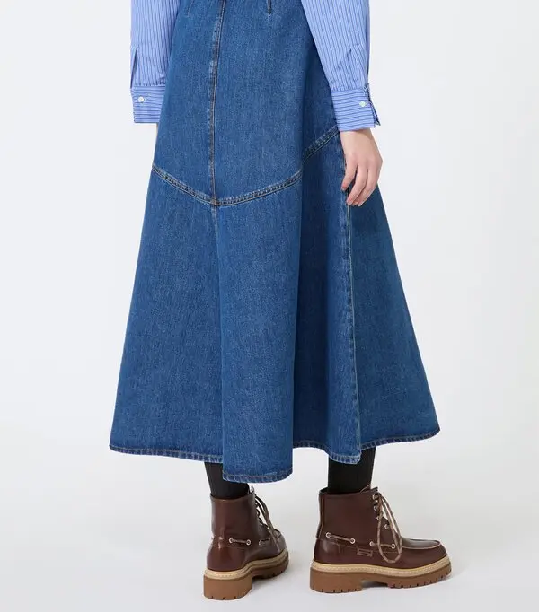 Max Mara Denim Midi Skirt
