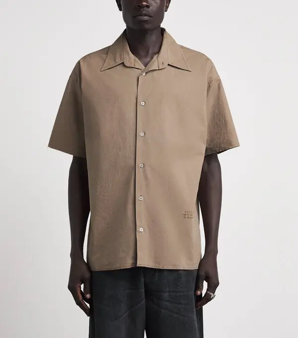 MAISON MARGIELA Cotton Short-sleeve Shirt - Beige