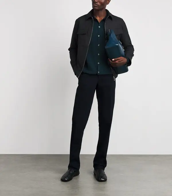 LARDINI Stretch-cotton Tailored Trousers