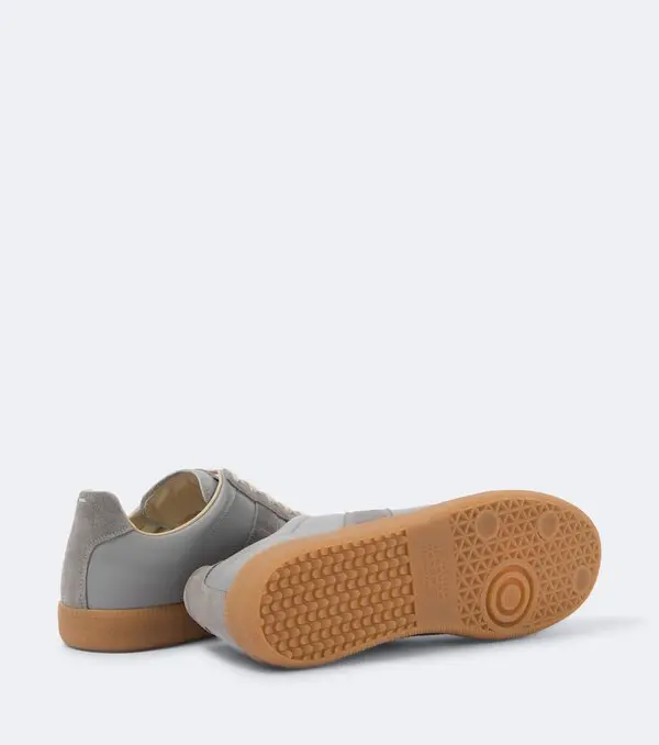 MAISON MARGIELA Replica Suede-trimmed Leather Sneakers - Blue