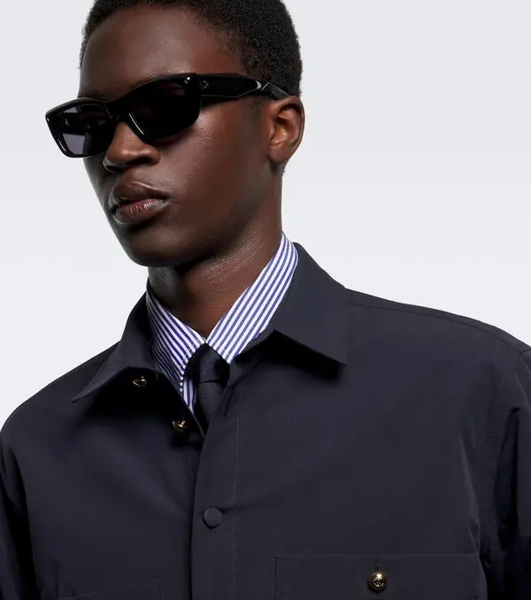 JACQUES MARIE MAGE Corniche Rectangular Sunglasses - Black