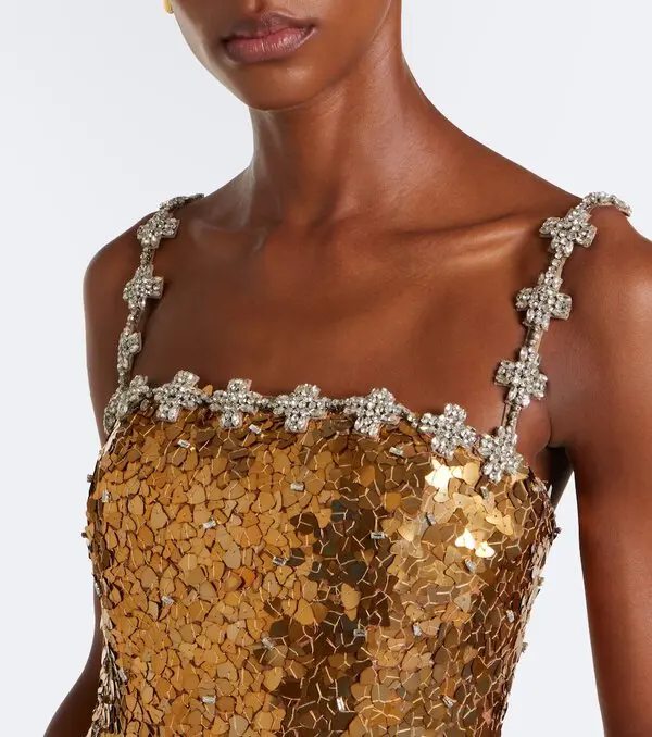 Rachel Gilbert Karter Sequined Cocktail Dress